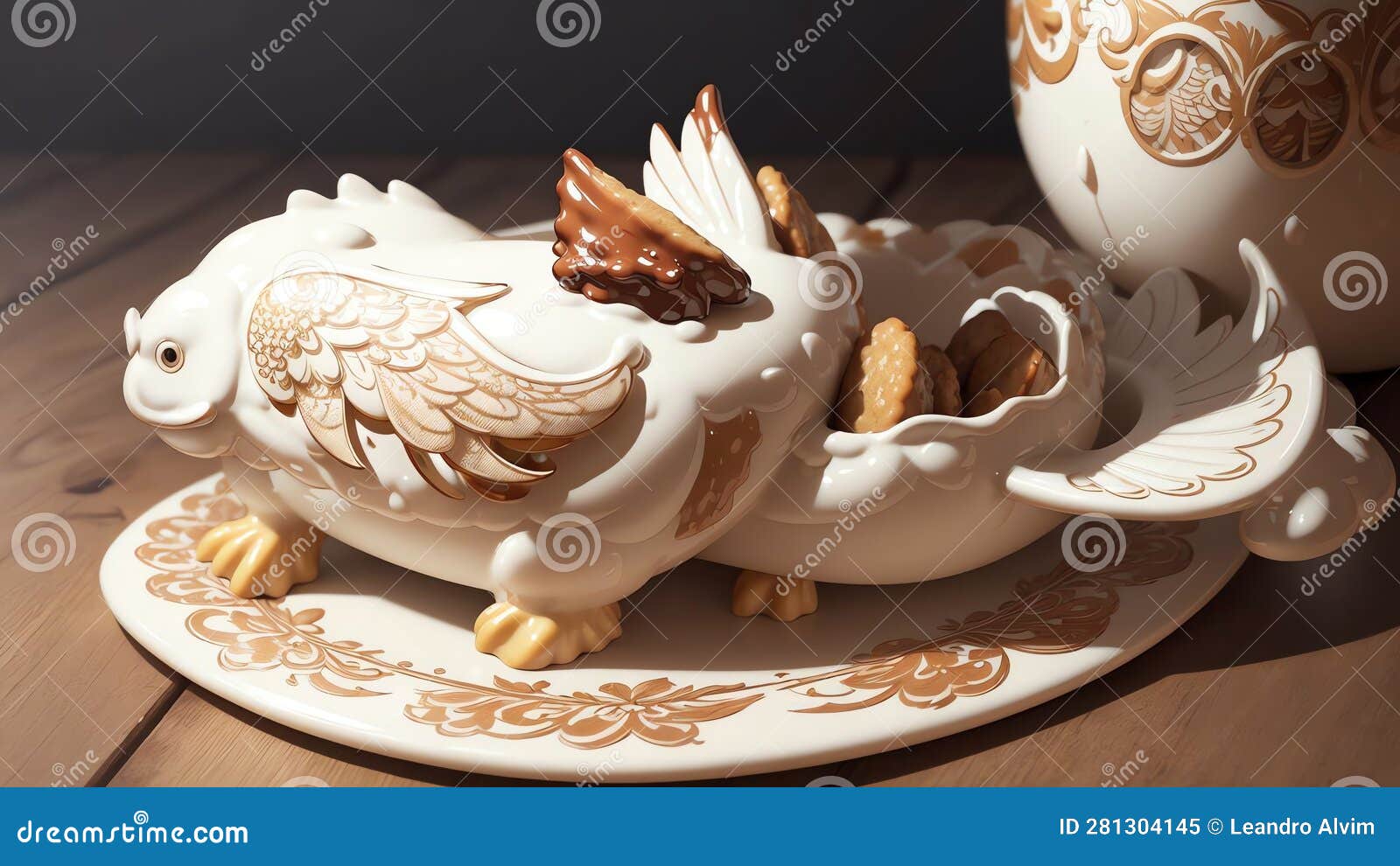 Charming Wing Shaped Chicken Wing Cookie Jar.AI Generated Stock ...