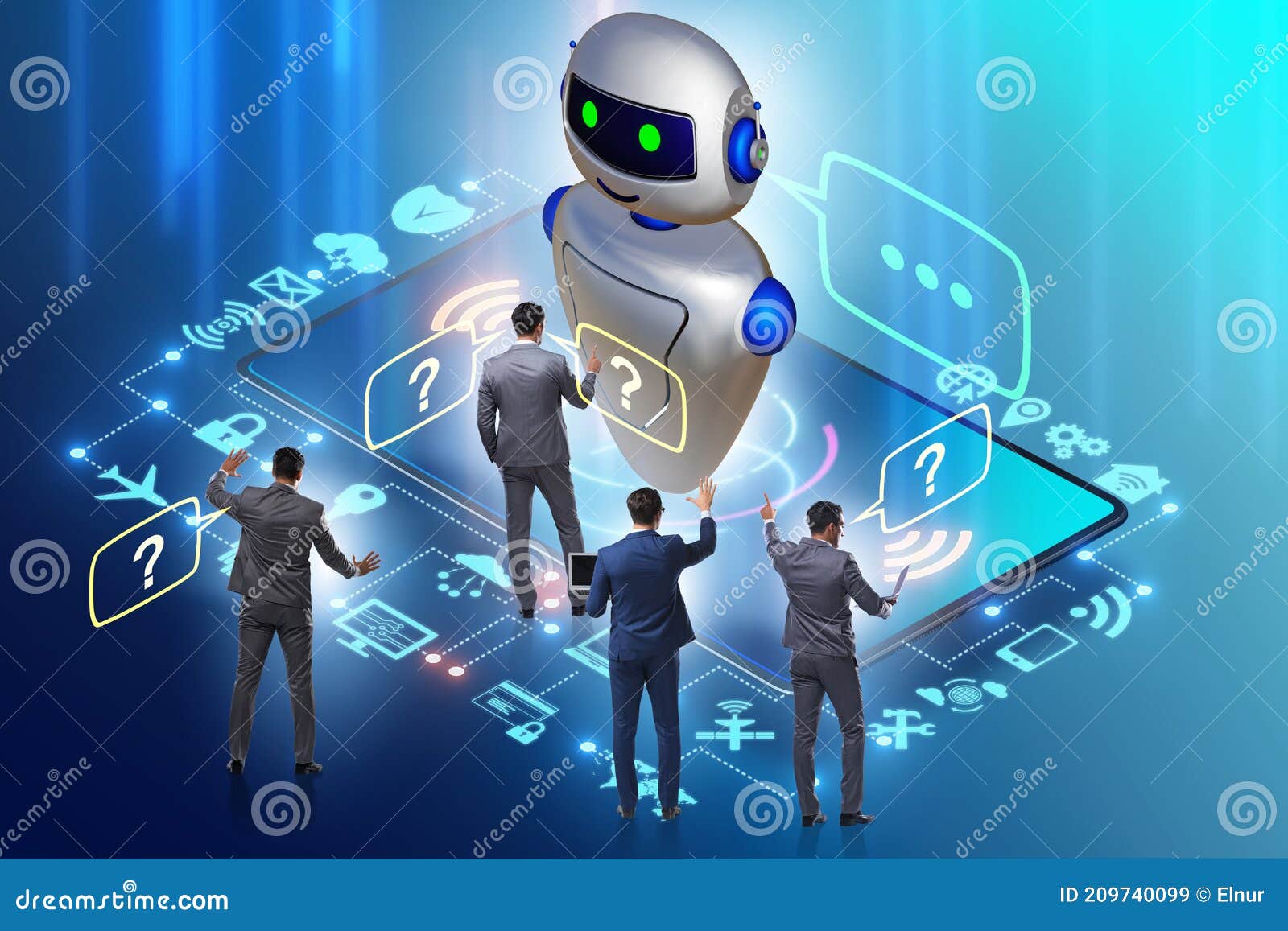 Concept of Chat Bot in Modern Business Communication Stock Image ...
