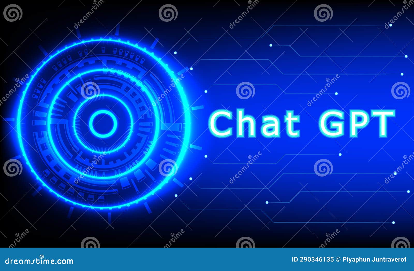 Concept Chat GPT of Digital New Technology Stock Illustration ...