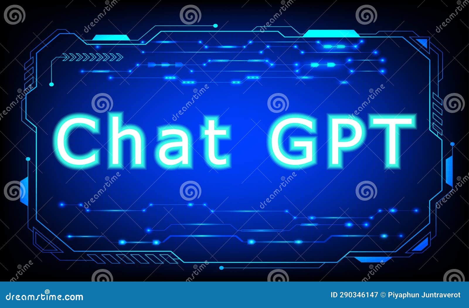 Concept Chat GPT of Digital New Technology Stock Illustration ...