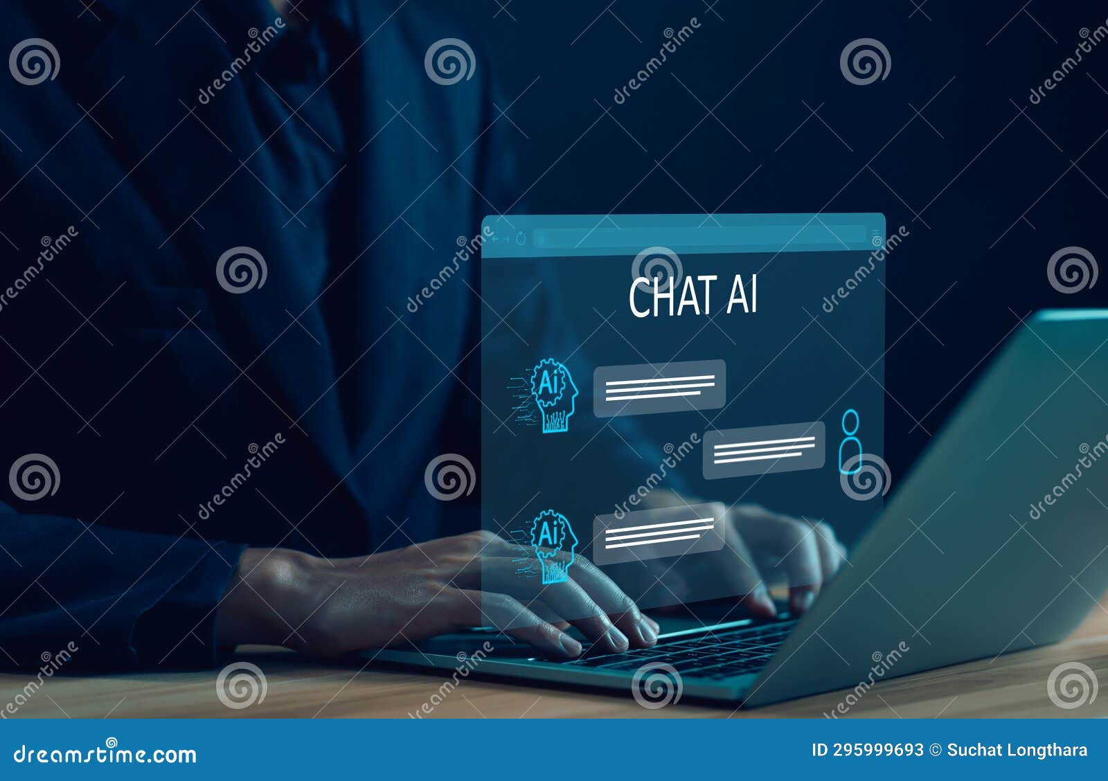 Concept Chatbot Generates Information. Bot Artificial Intelligence Open ...