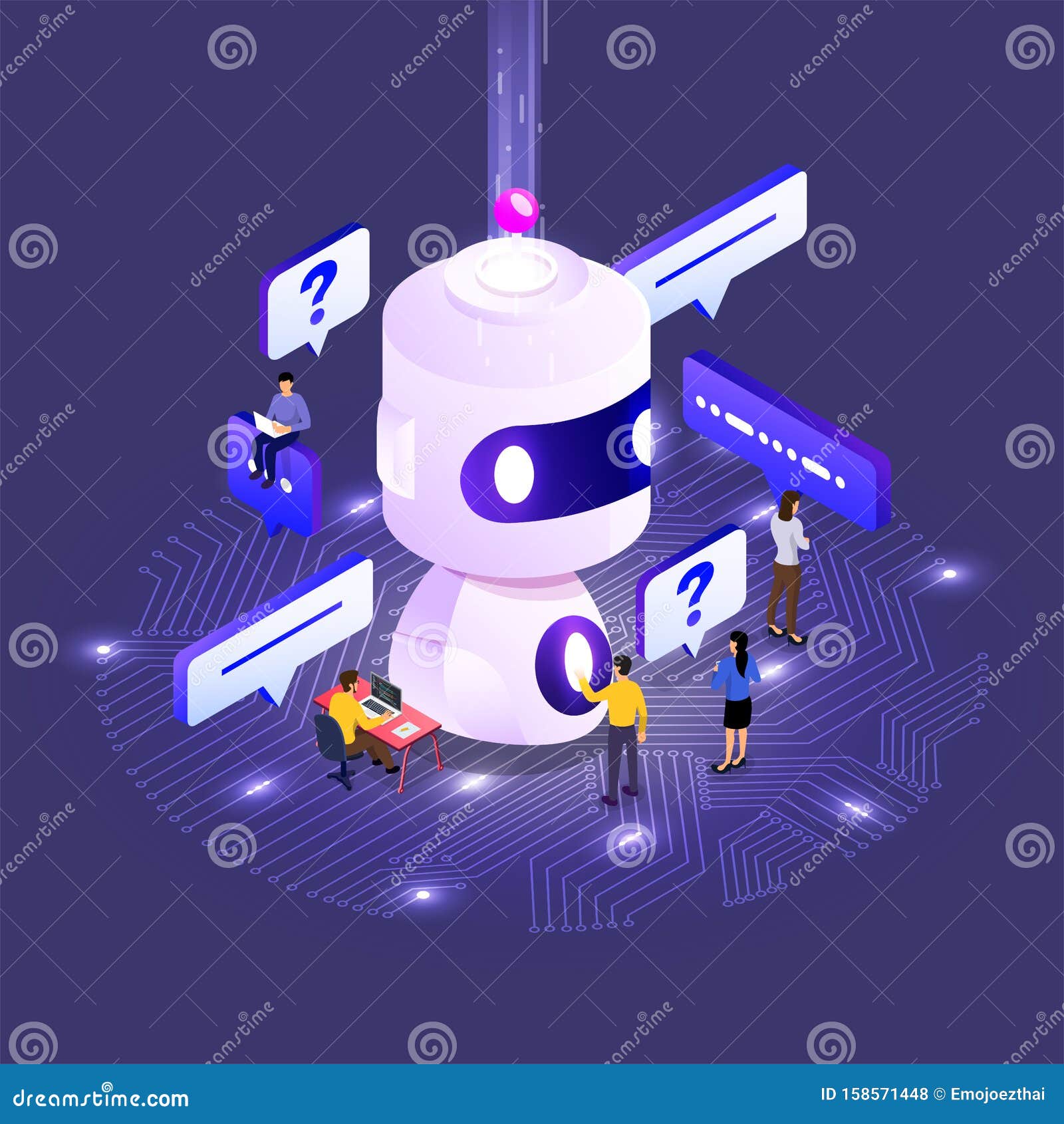 Concept Chatbot Technology stock vector. Illustration of business ...