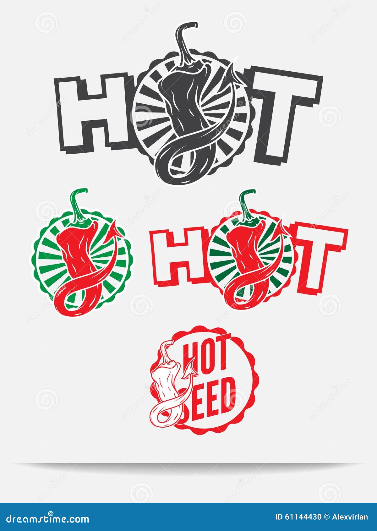 Concept chaud de logo illustration de vecteur. Illustration du graine ...