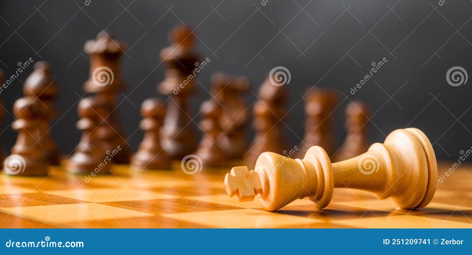 Concept with Chess Pieces - Checkmate Stock Image - Image of play ...