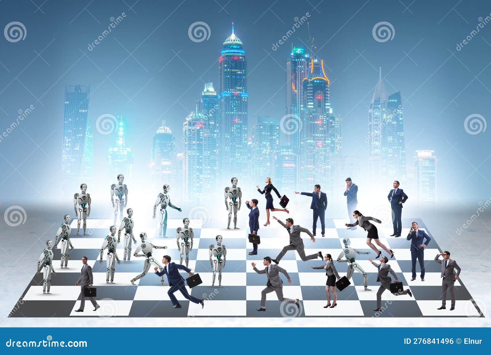 Concept of Chess Played by Humans Versus Robots Stock Photo - Image of ... Concept of Chess Played by Humans Versus Robots Stock Photo - Image of ...