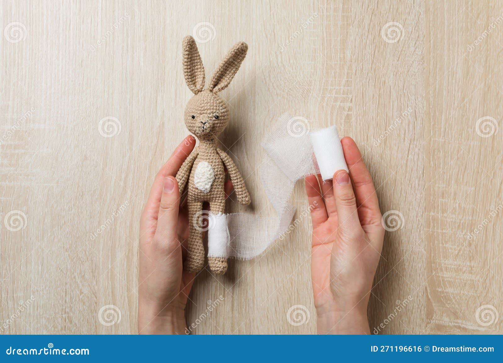 Concept of Child Injury with Bunny with Bandage Stock Photo - Image of ...