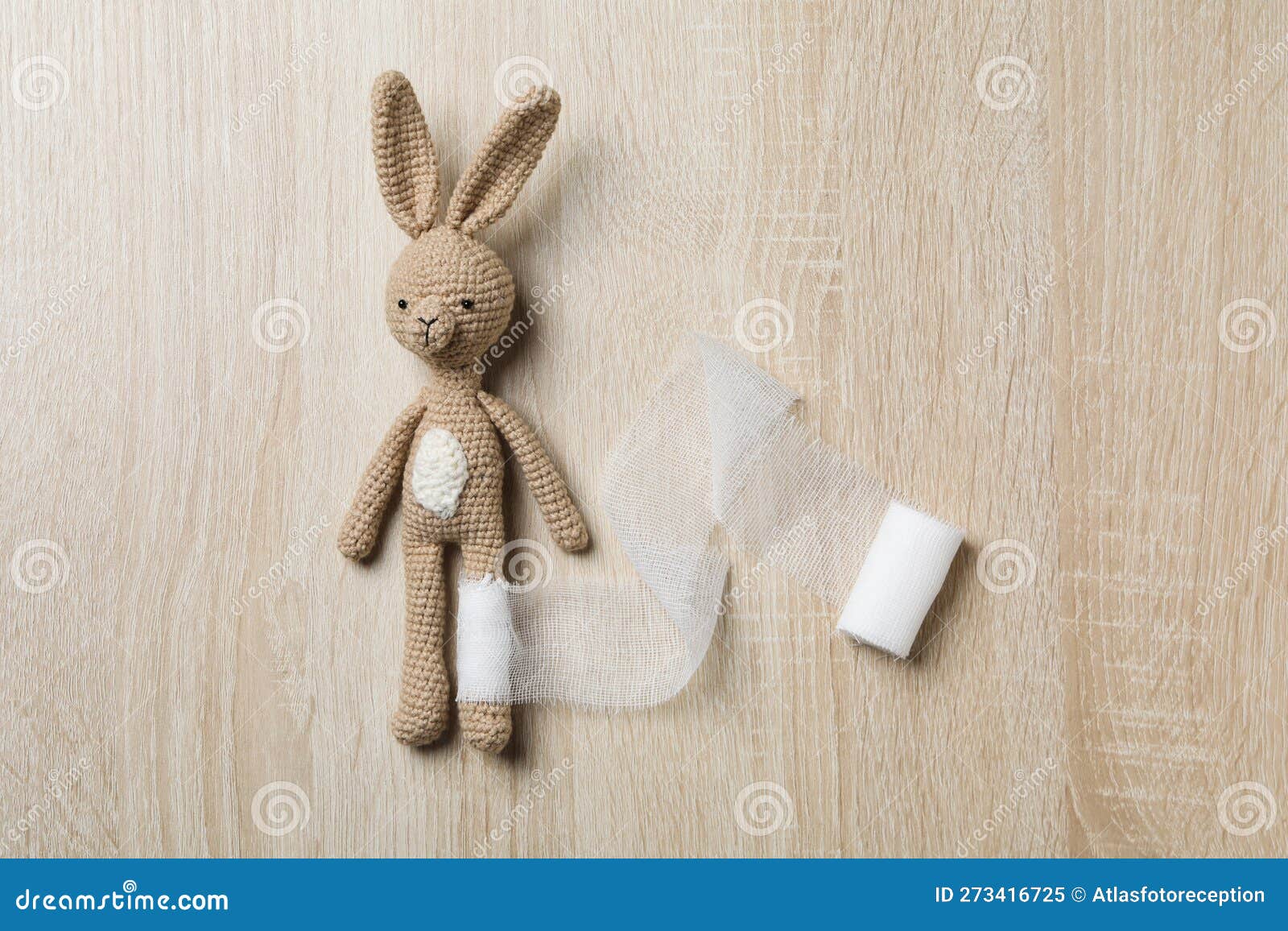 Concept of Child Injury with Bunny with Bandage Stock Image - Image of ...
