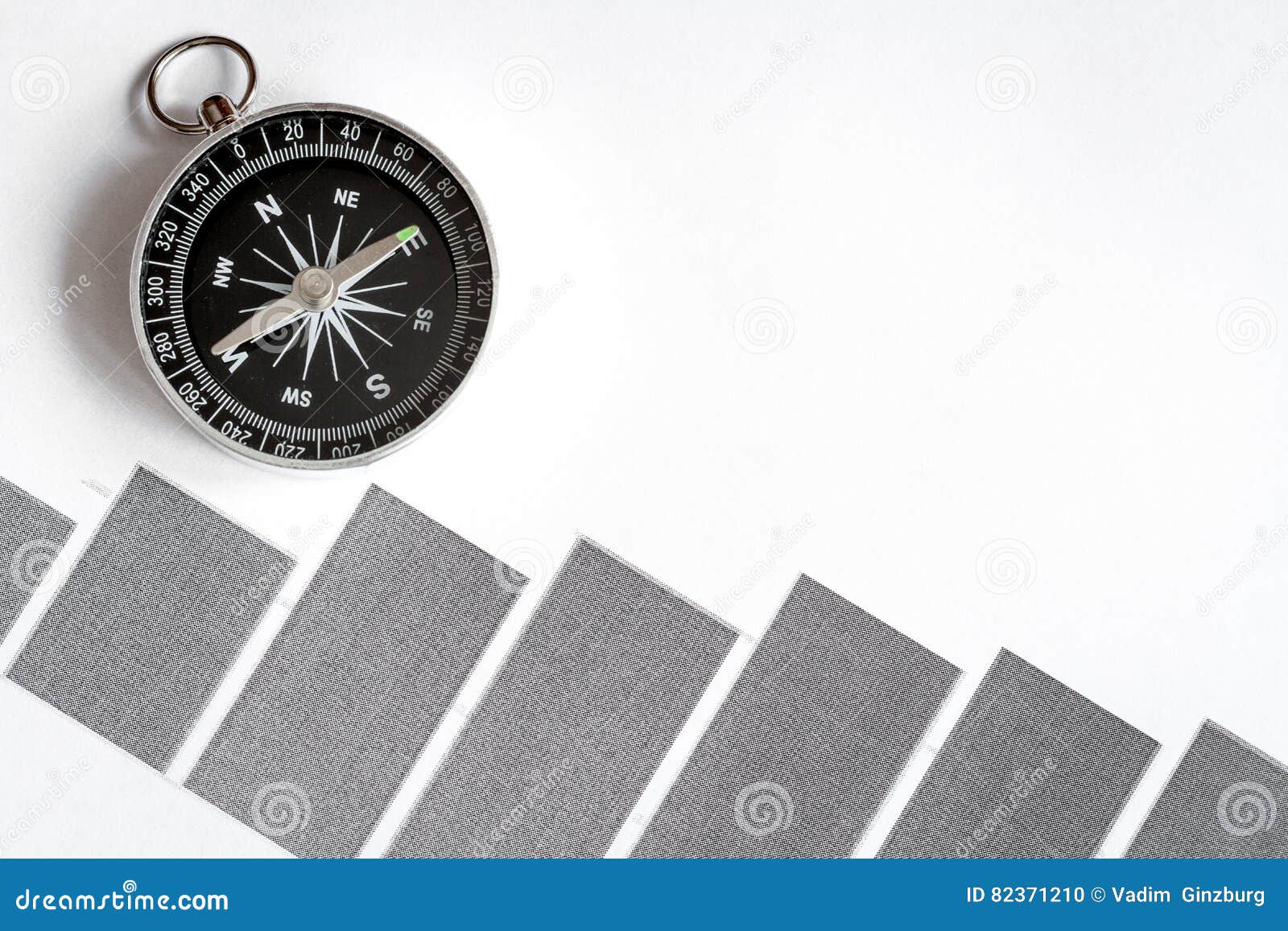 Concept of Choice Way in Business Compass Top View Stock Photo - Image ...
