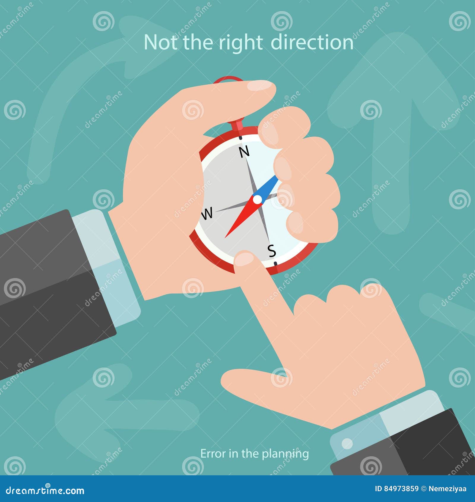 The Concept of Choosing the Correct Direction Stock Vector ...