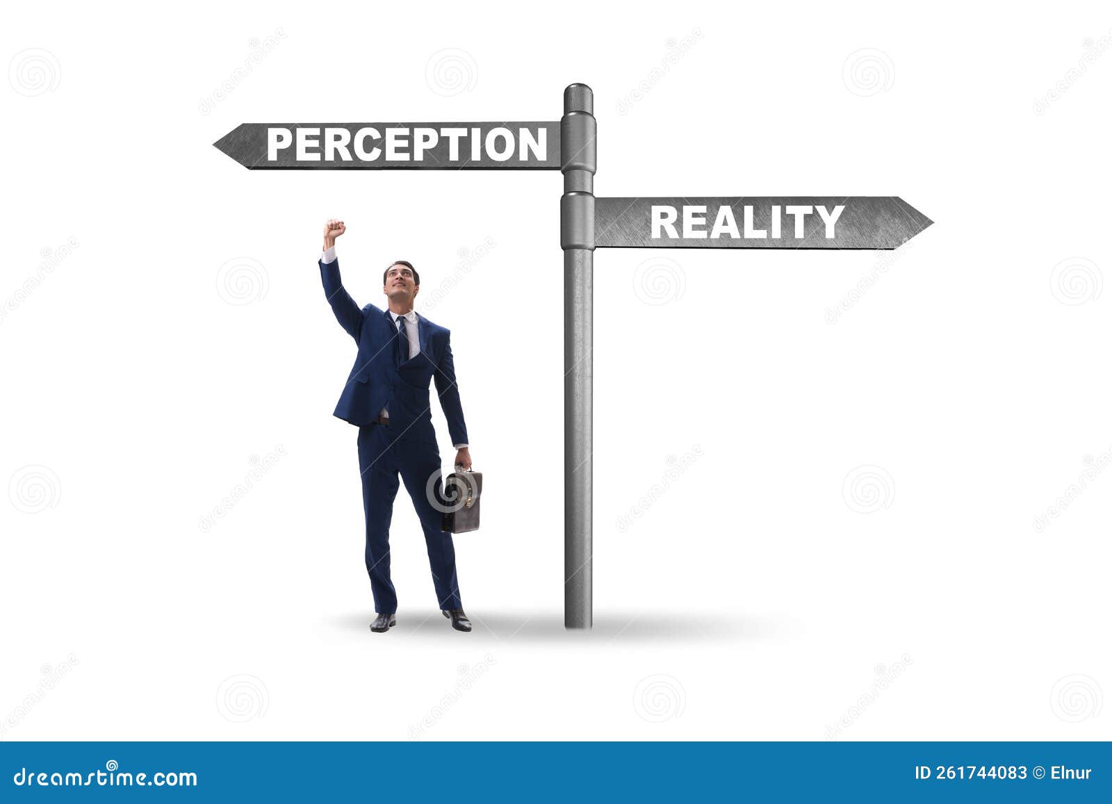 Concept of Choosing Perception or Reality Stock Image - Image of ...