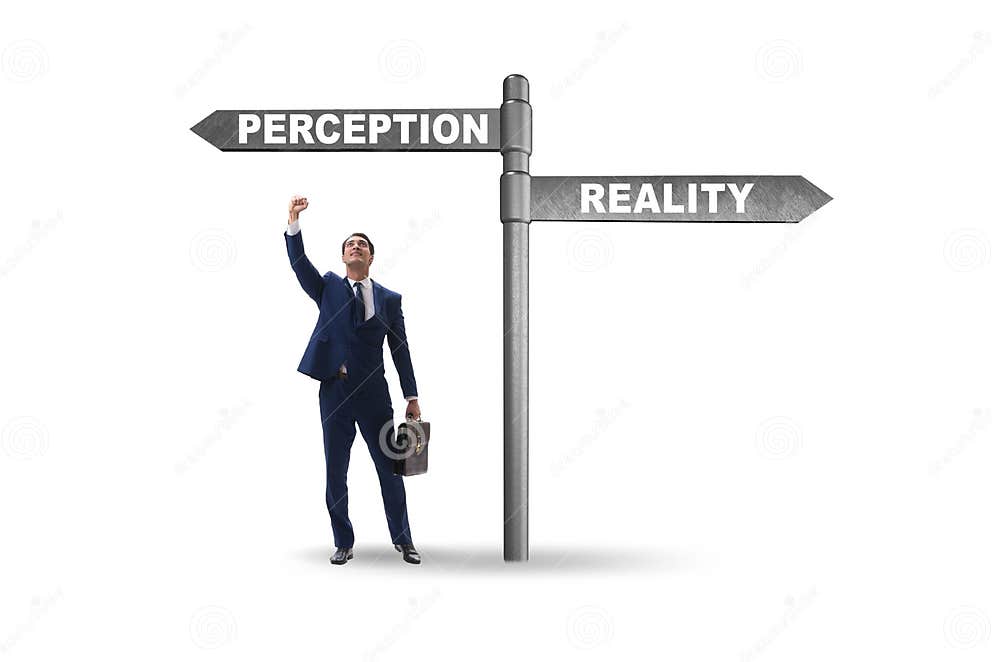 Concept of Choosing Perception or Reality Stock Image - Image of ...