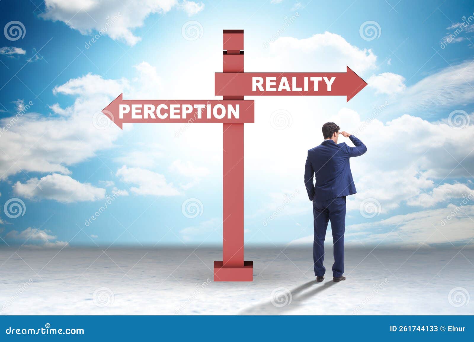Concept of Choosing Perception or Reality Stock Image - Image of ...