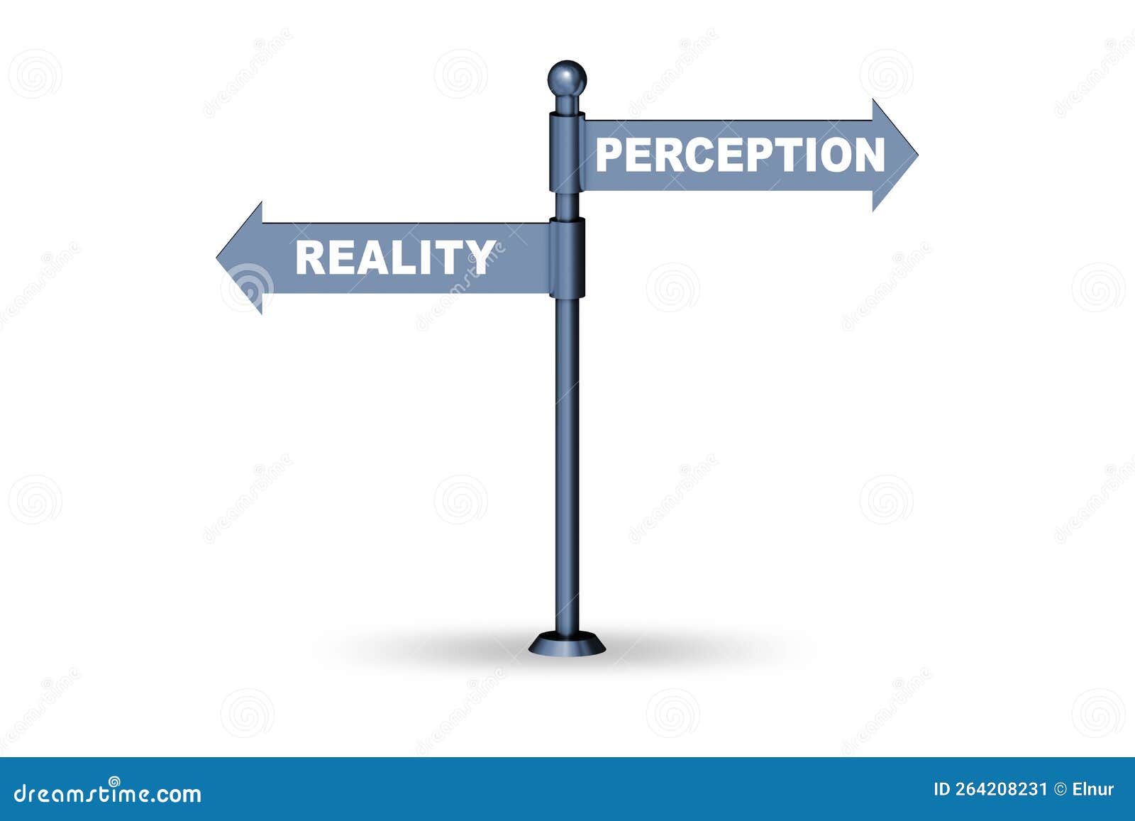 Concept of Choosing Perception or Reality Stock Image - Image of ...