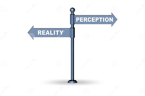 Concept of Choosing Perception or Reality Stock Image - Image of ...