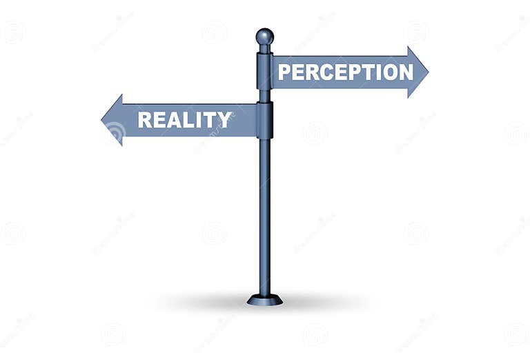 Concept of Choosing Perception or Reality Stock Image - Image of ...