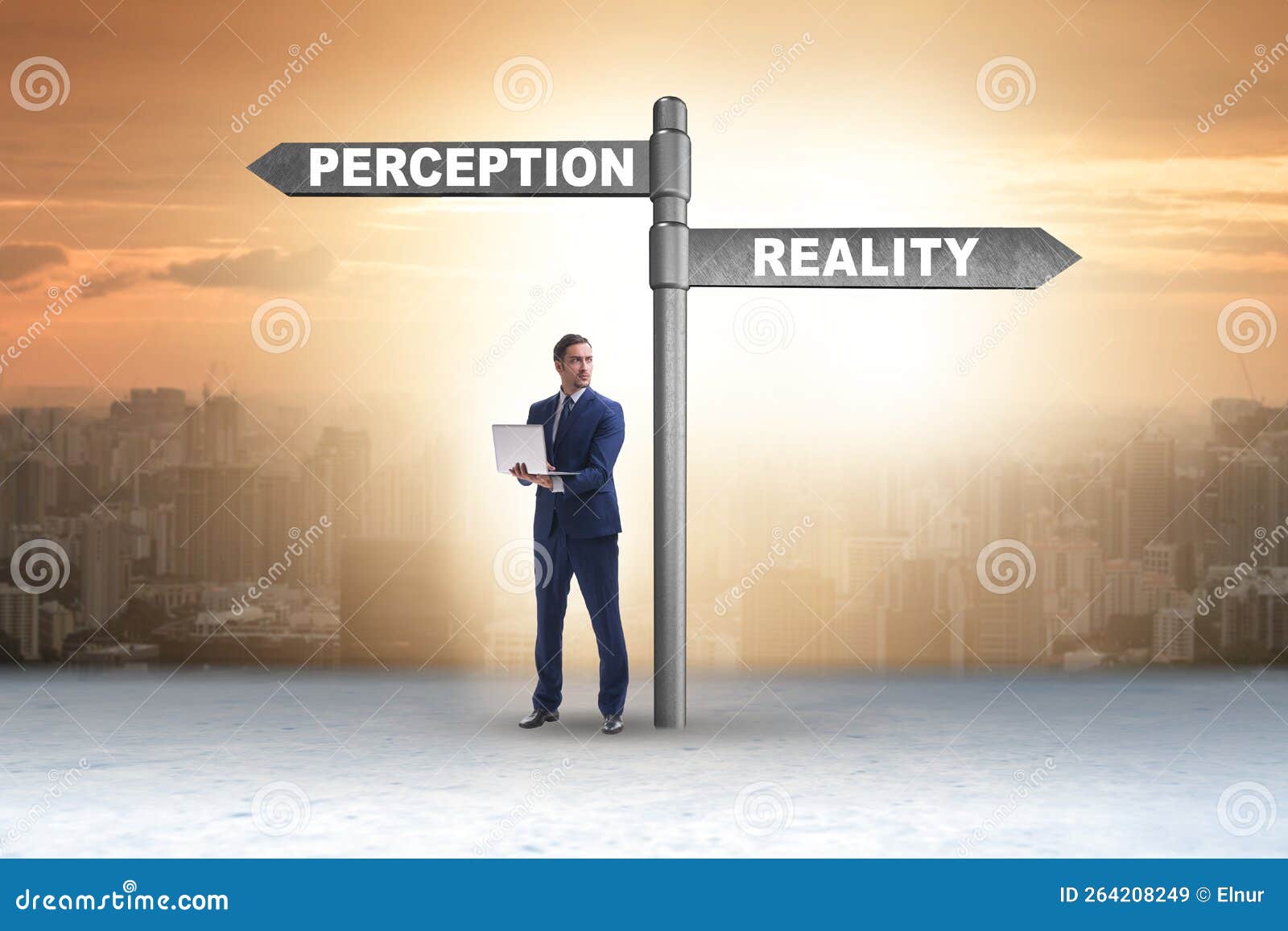 Concept of Choosing Perception or Reality Stock Image - Image of theory ...