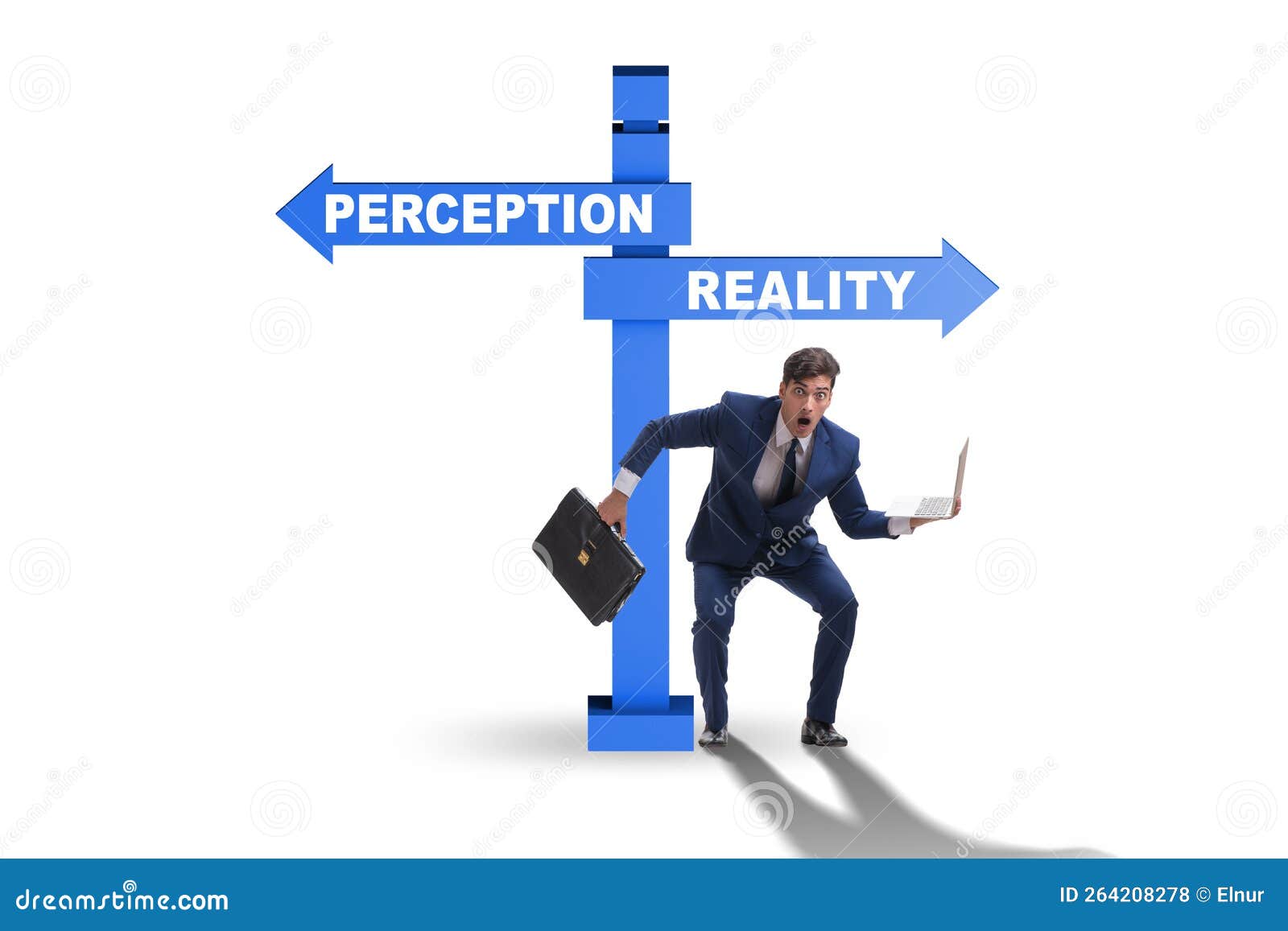 Concept of Choosing Perception or Reality Stock Photo - Image of truth ...