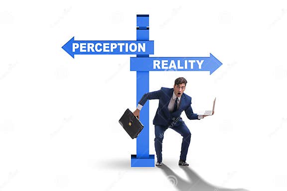 Concept of Choosing Perception or Reality Stock Photo - Image of truth ...