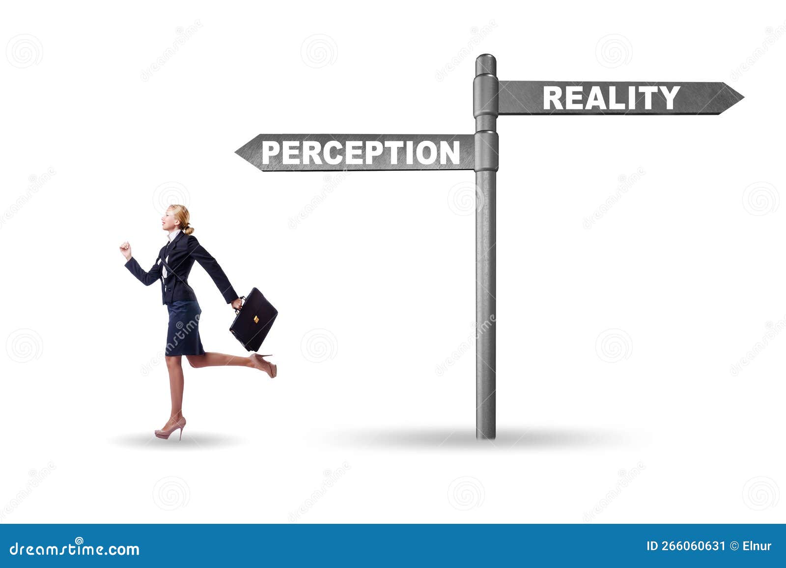 Concept of Choosing Perception or Reality Stock Image - Image of actual ...
