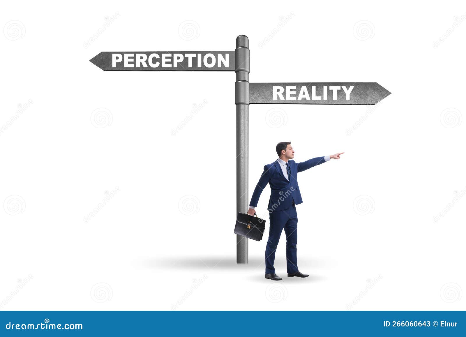 Concept of Choosing Perception or Reality Stock Image - Image of ...