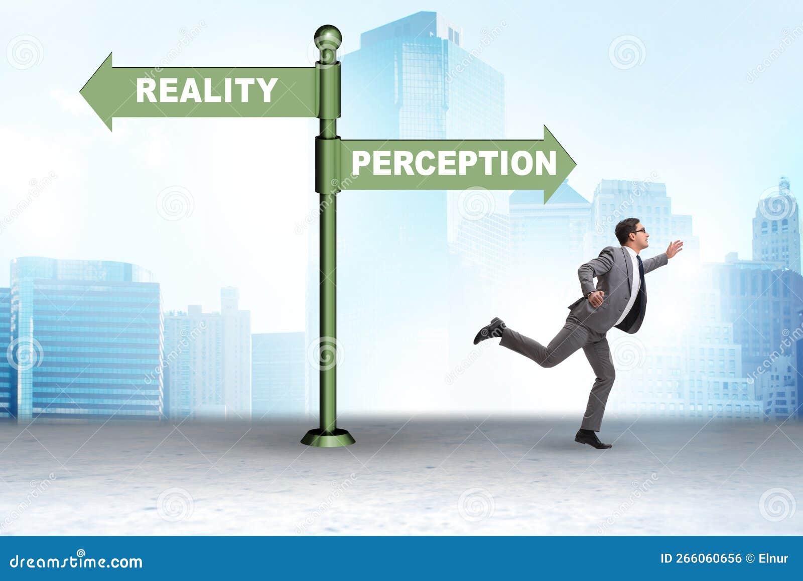 Concept of Choosing Perception or Reality Stock Photo - Image of fake ...