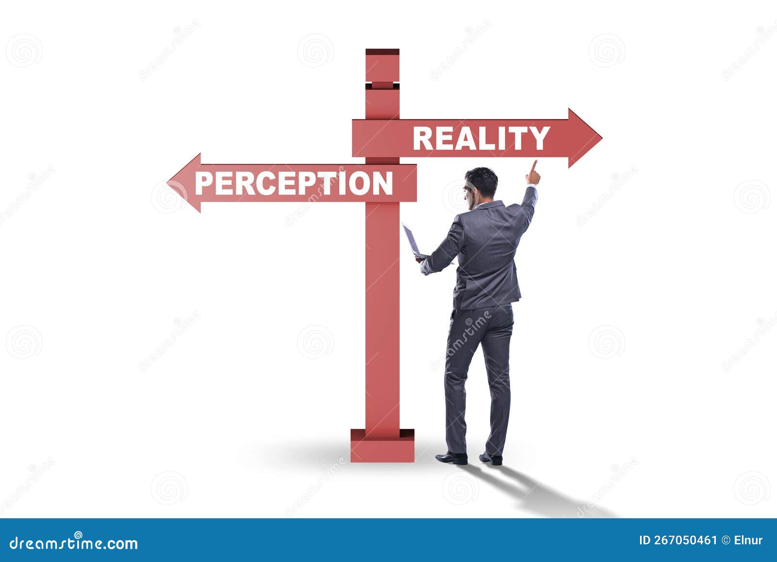 Concept of Choosing Perception or Reality Stock Image - Image of ...