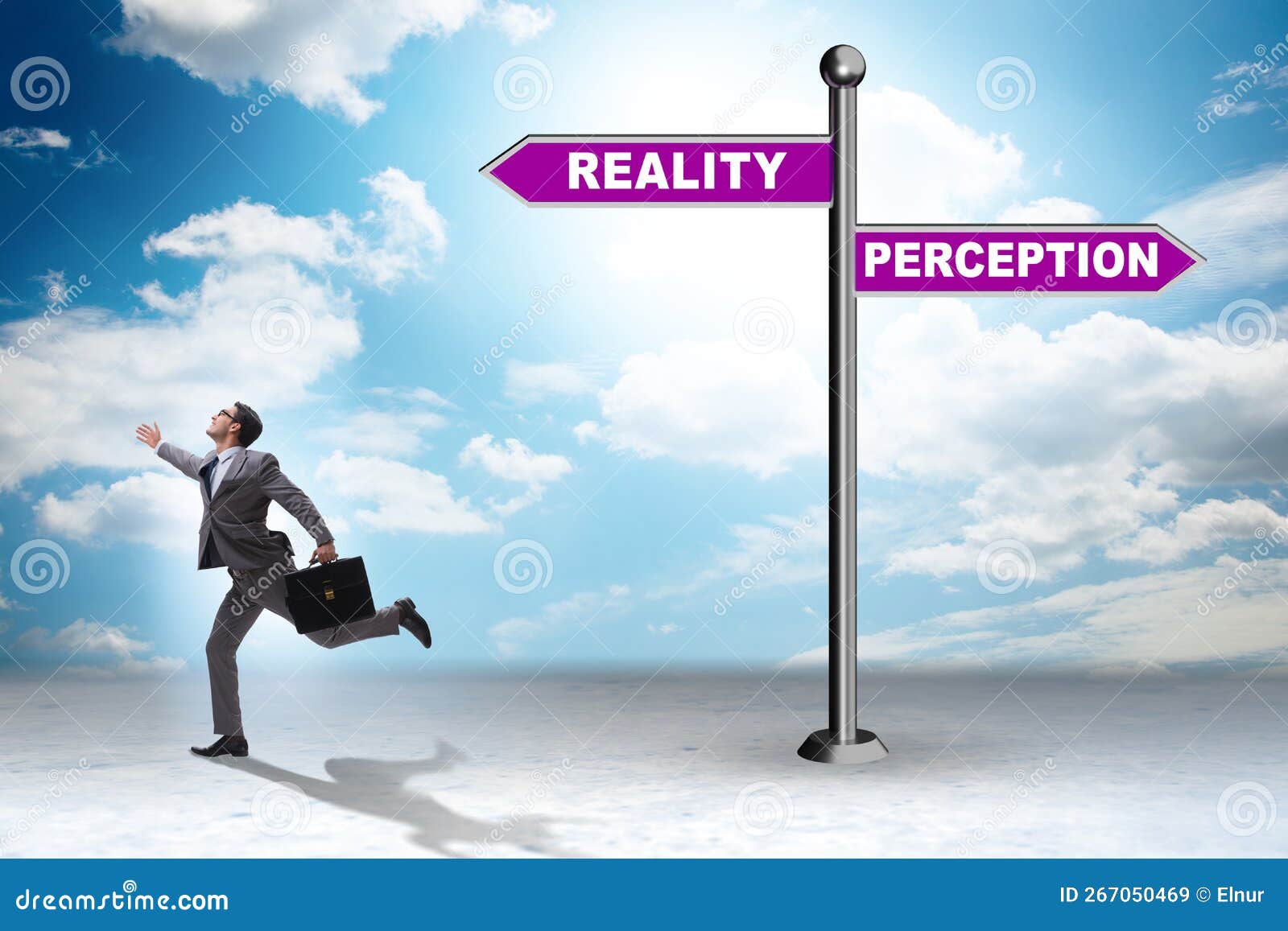 Concept of Choosing Perception or Reality Stock Image - Image of social ...