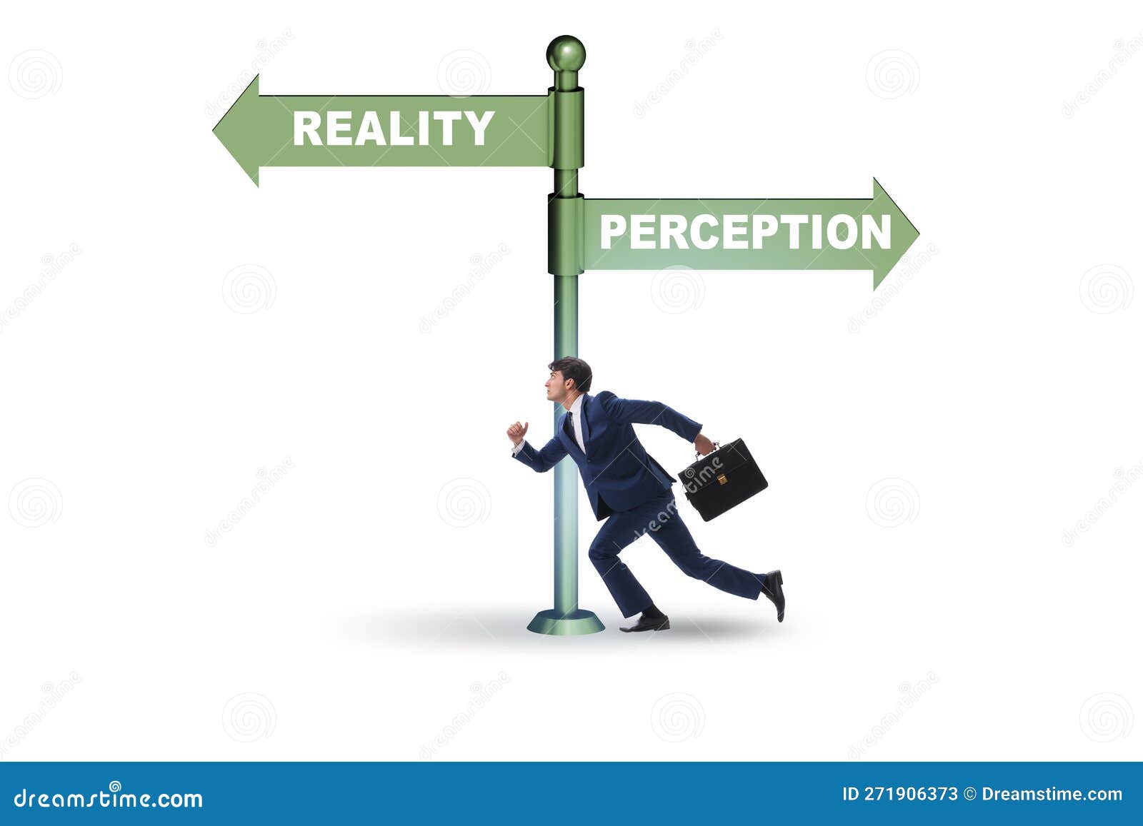 Concept of Choosing Perception or Reality Stock Image - Image of unreal ...