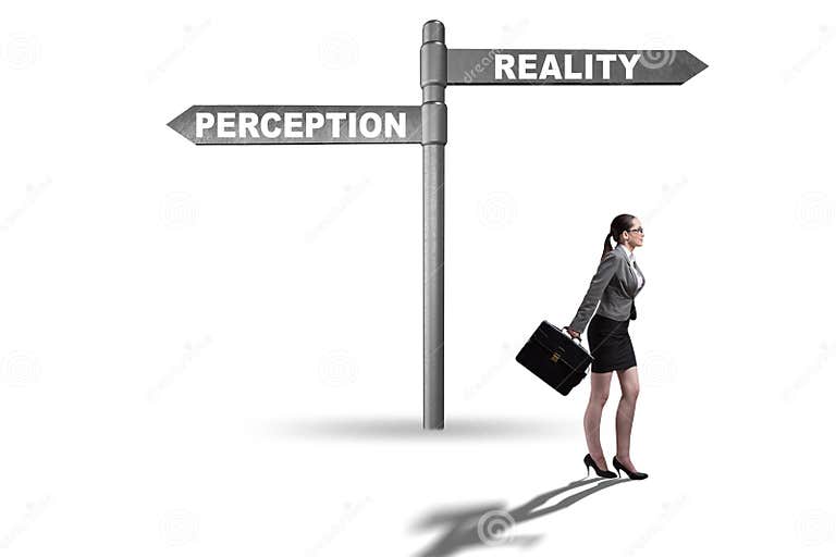 Concept of Choosing Perception or Reality Stock Photo - Image of ...