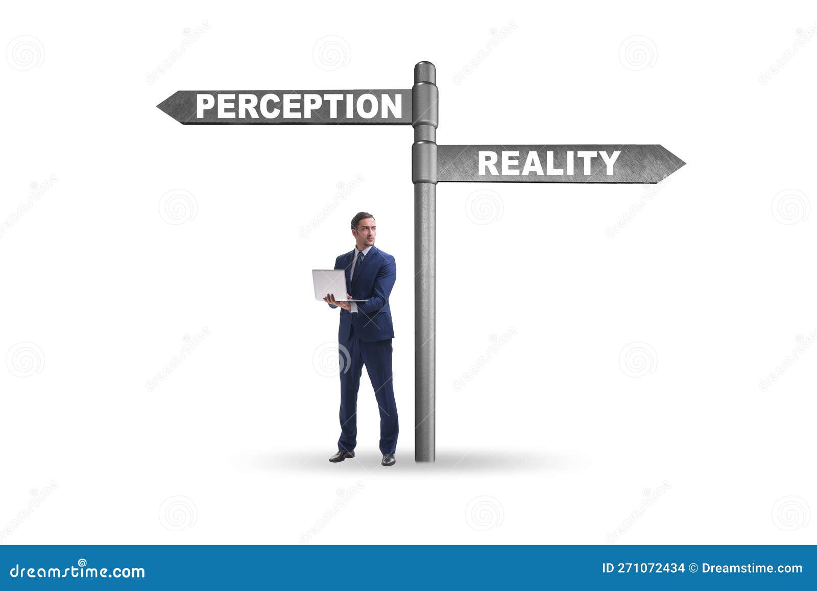 Concept of Choosing Perception or Reality Stock Photo - Image of ...