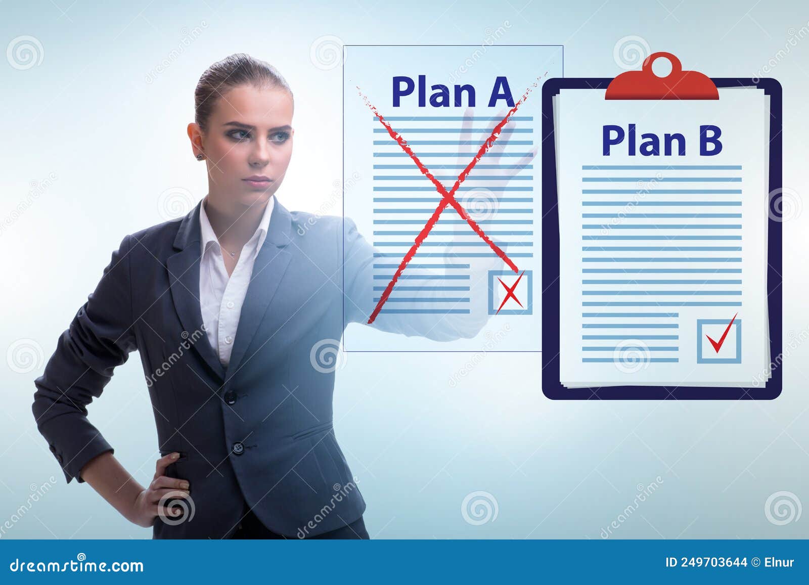 Concept of Choosing between Plan a or Plan B Stock Photo - Image of ...