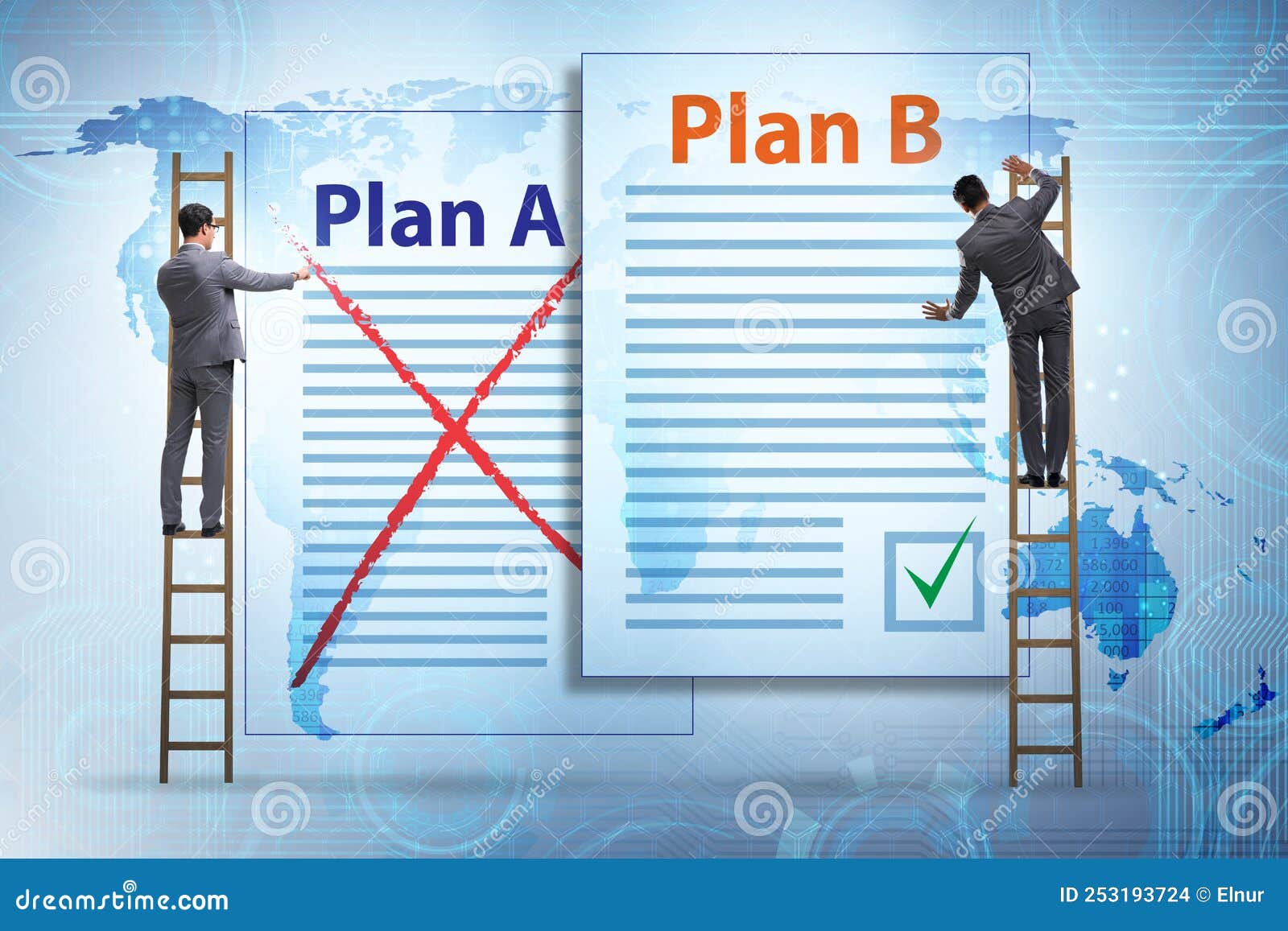 Concept of Choosing between Plan a or Plan B Stock Photo - Image of ...