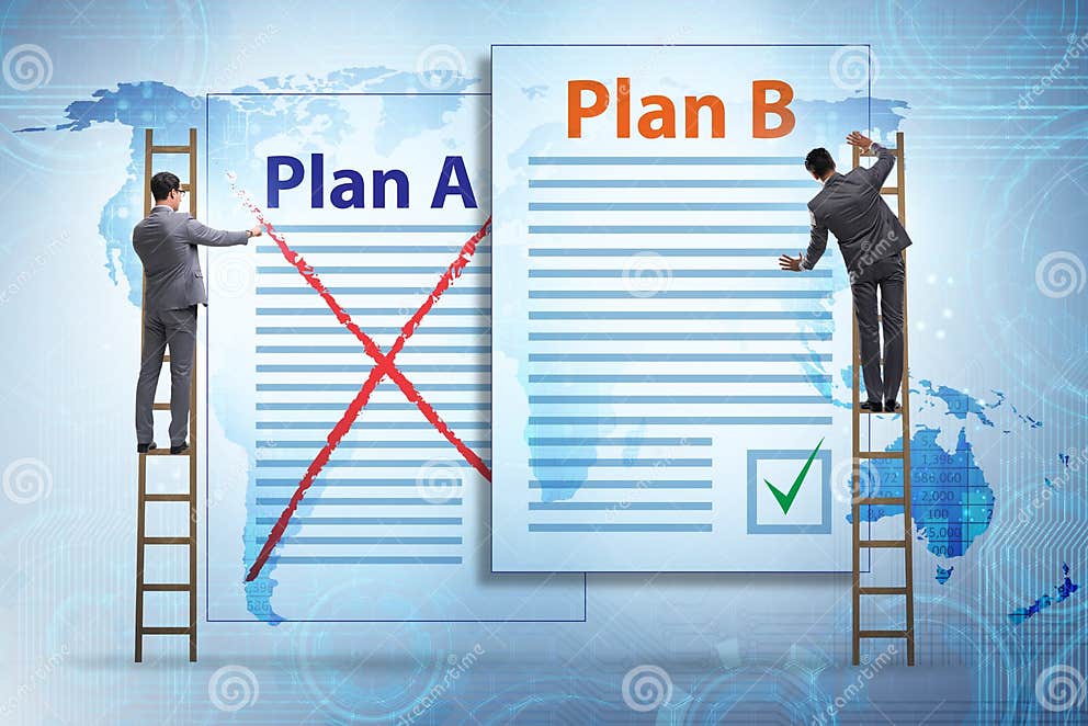 Concept of Choosing between Plan a or Plan B Stock Photo - Image of ...