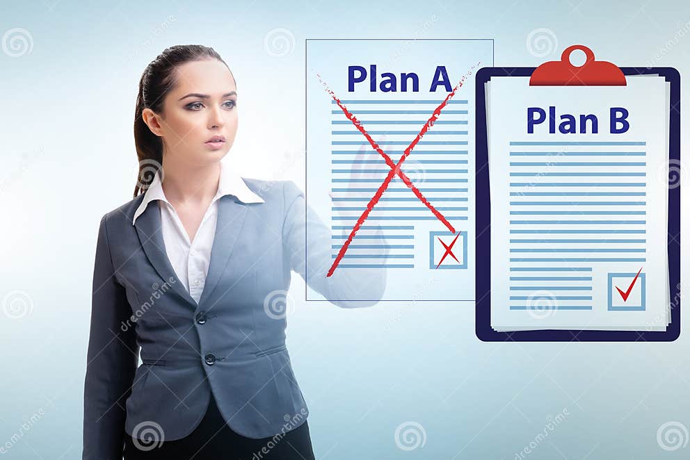 Concept of Choosing between Plan a or Plan B Stock Image - Image of ...