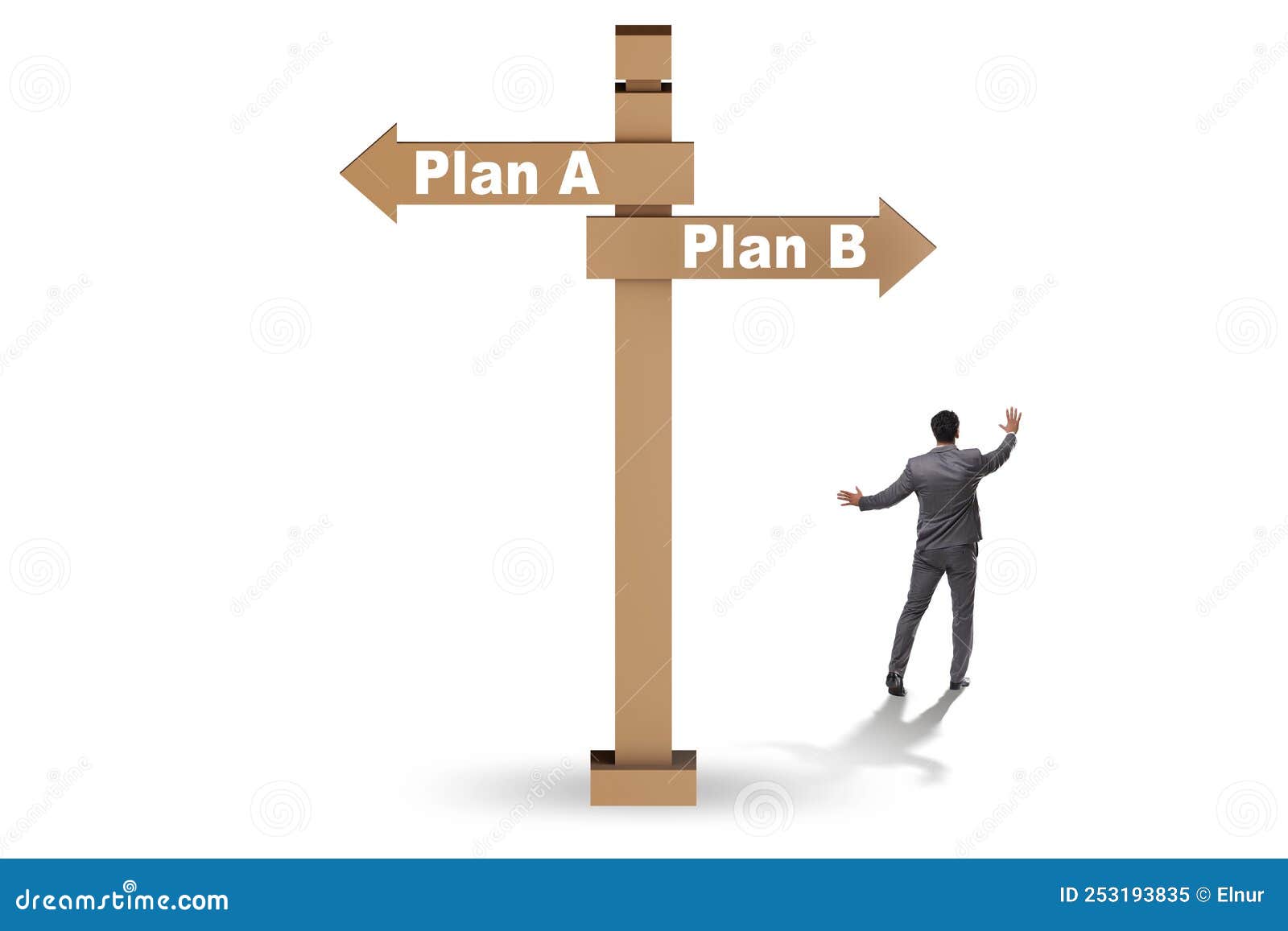 Concept of Choosing between Plan a or Plan B Stock Image - Image of ...