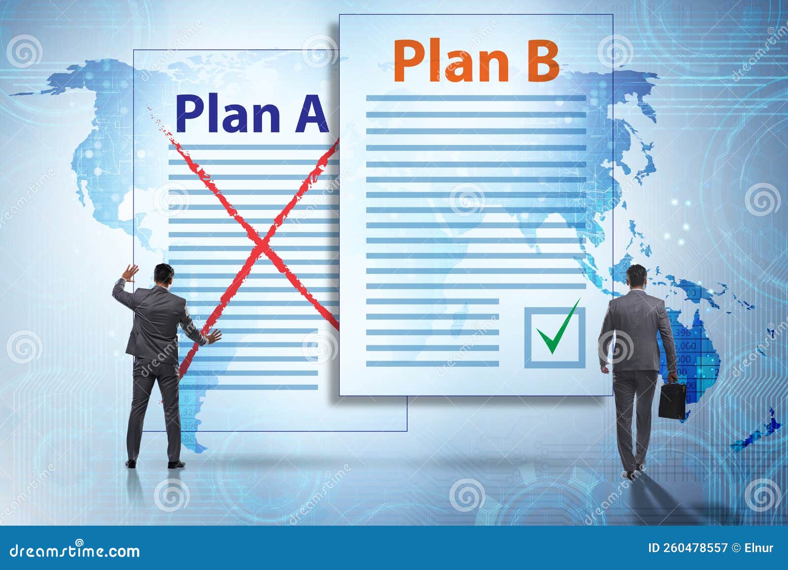 Concept of Choosing between Plan a or Plan B Stock Illustration ...