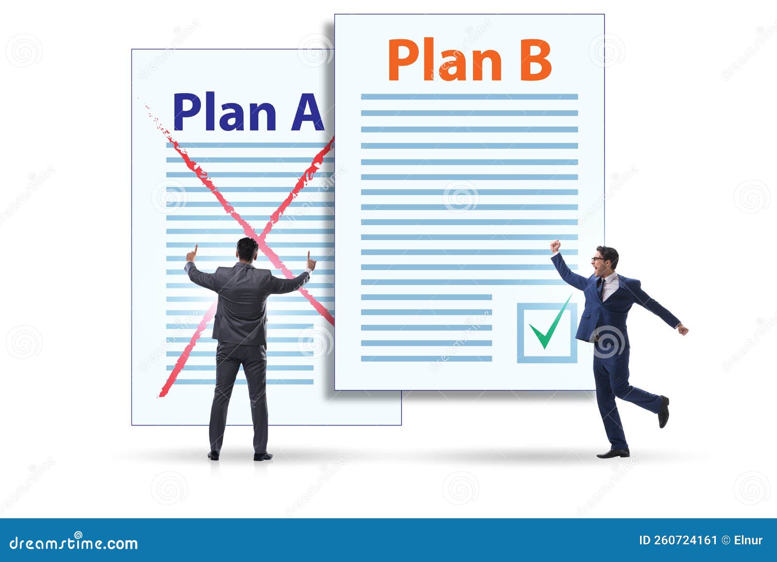Concept of Choosing between Plan a or Plan B Stock Image - Image of ...