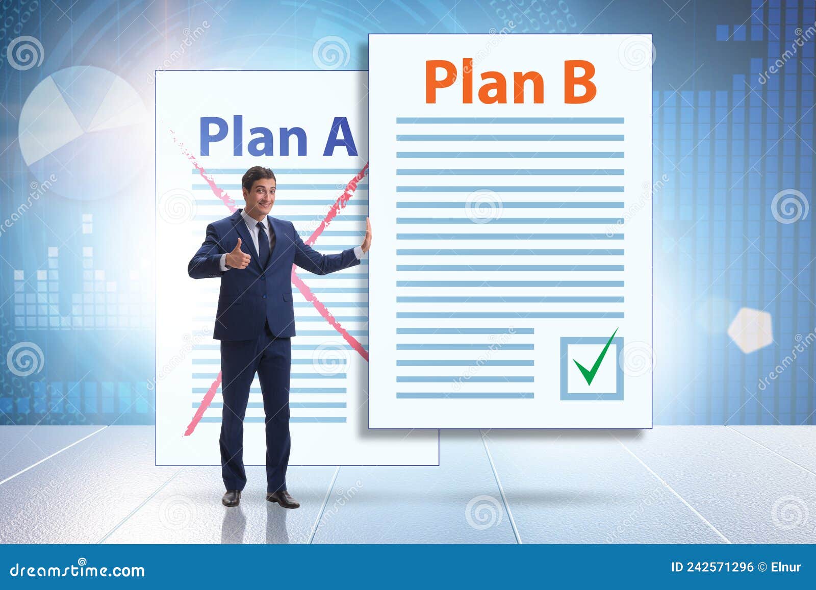 Concept of Choosing between Plan a or Plan B Stock Photo - Image of ...