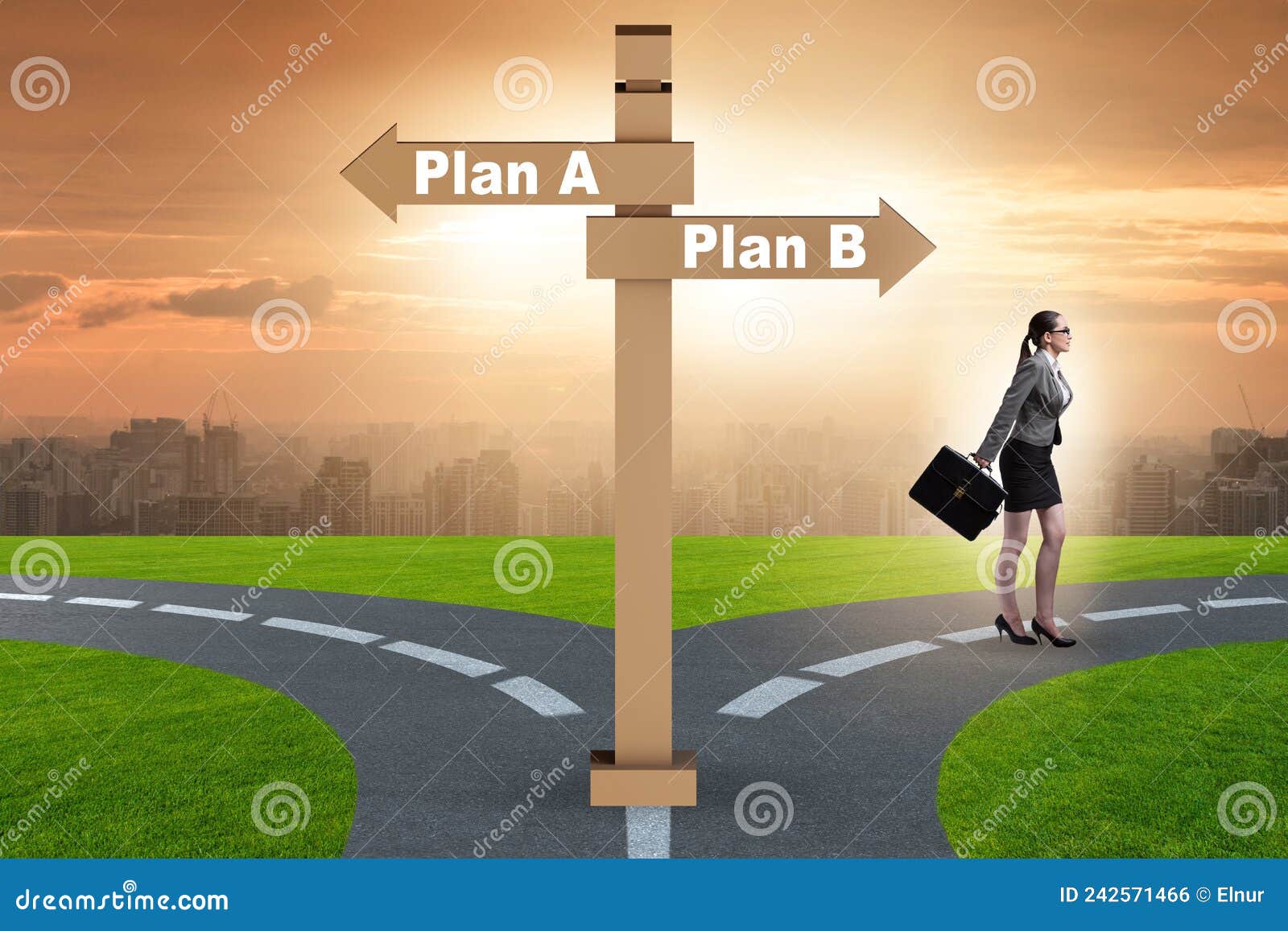 Concept of Choosing between Plan a or Plan B Stock Photo - Image of ...