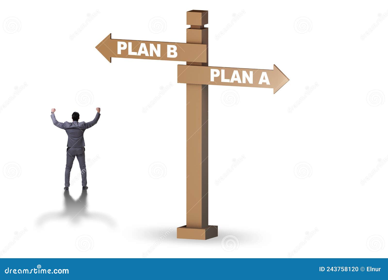 Concept of Choosing between Plan a or Plan B Stock Photo - Image of ...
