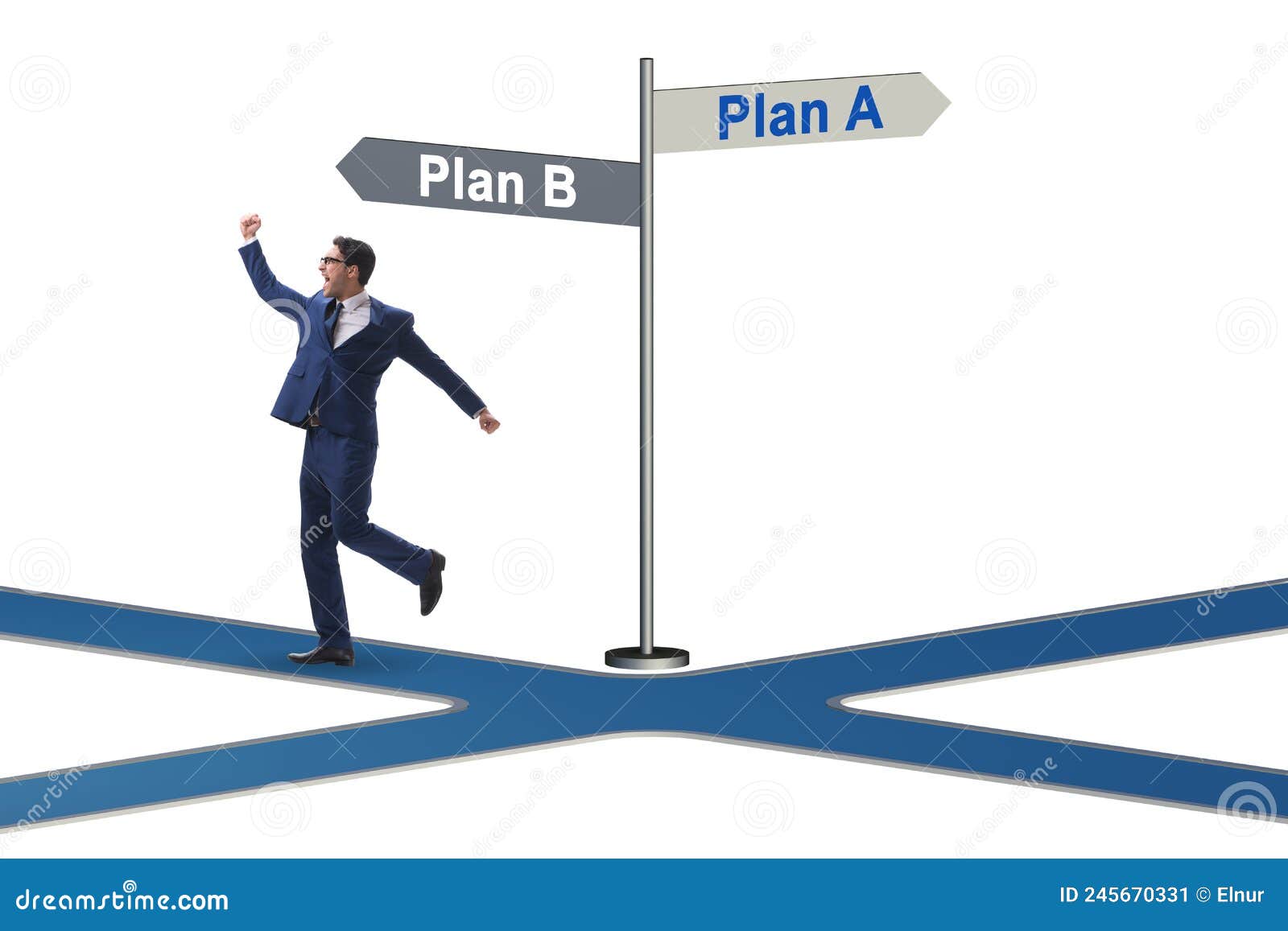 Concept of Choosing between Plan a or Plan B Stock Image - Image of ...