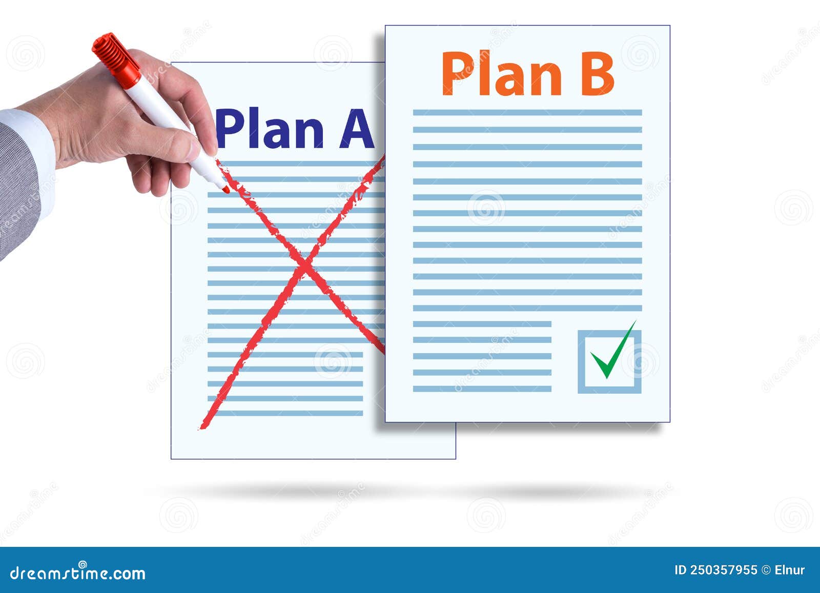 Concept of Choosing between Plan a or Plan B Stock Illustration ...