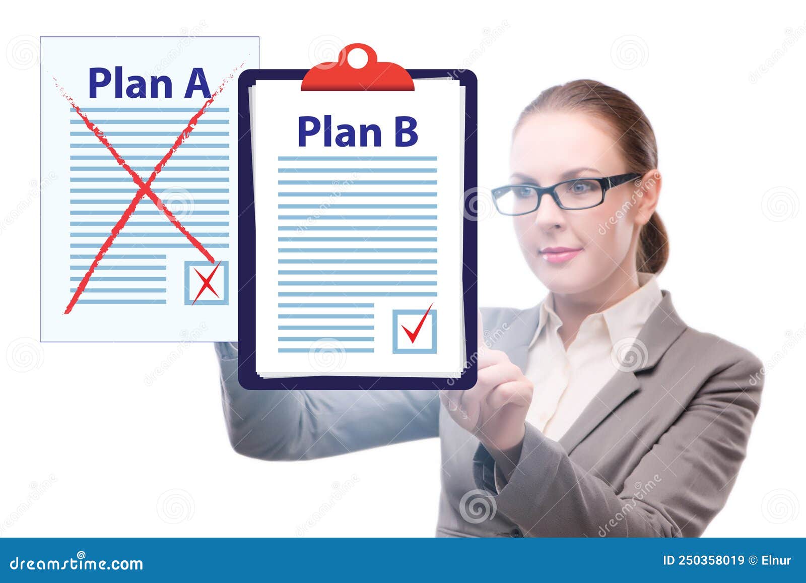 Concept of Choosing between Plan a or Plan B Stock Image - Image of ...