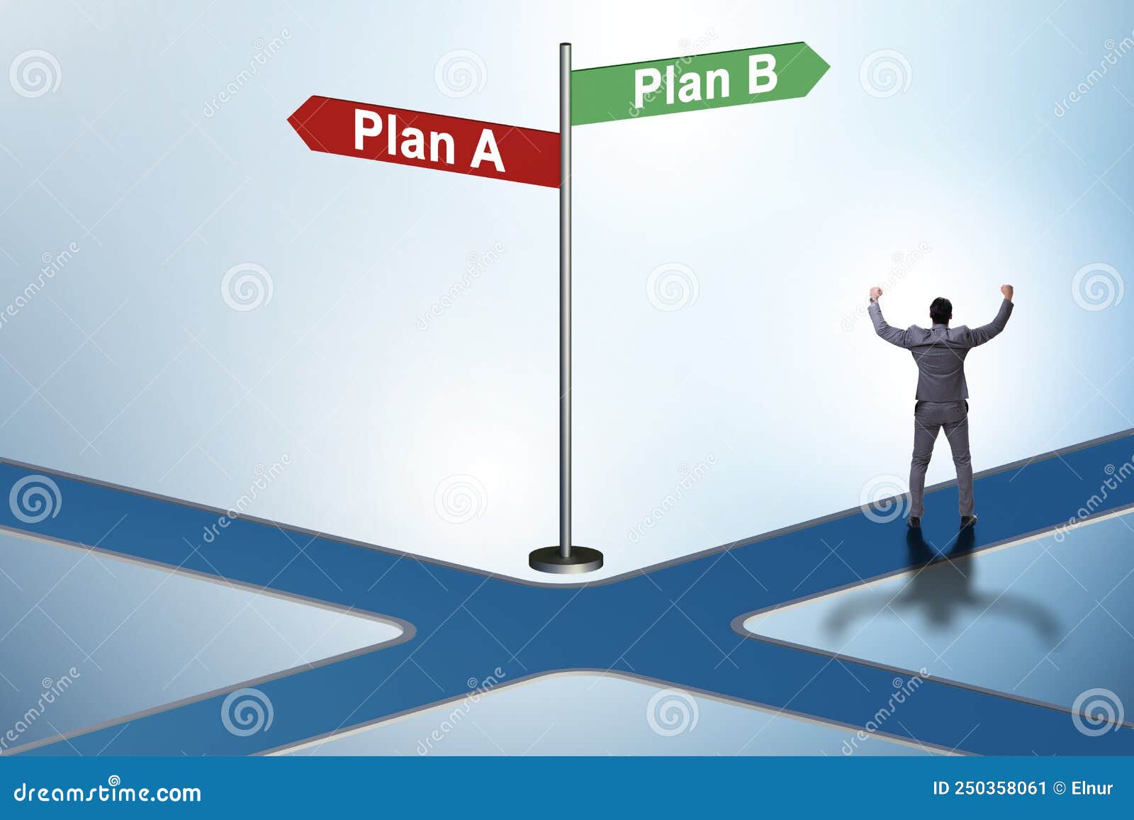 Concept of Choosing between Plan a or Plan B Stock Illustration ...
