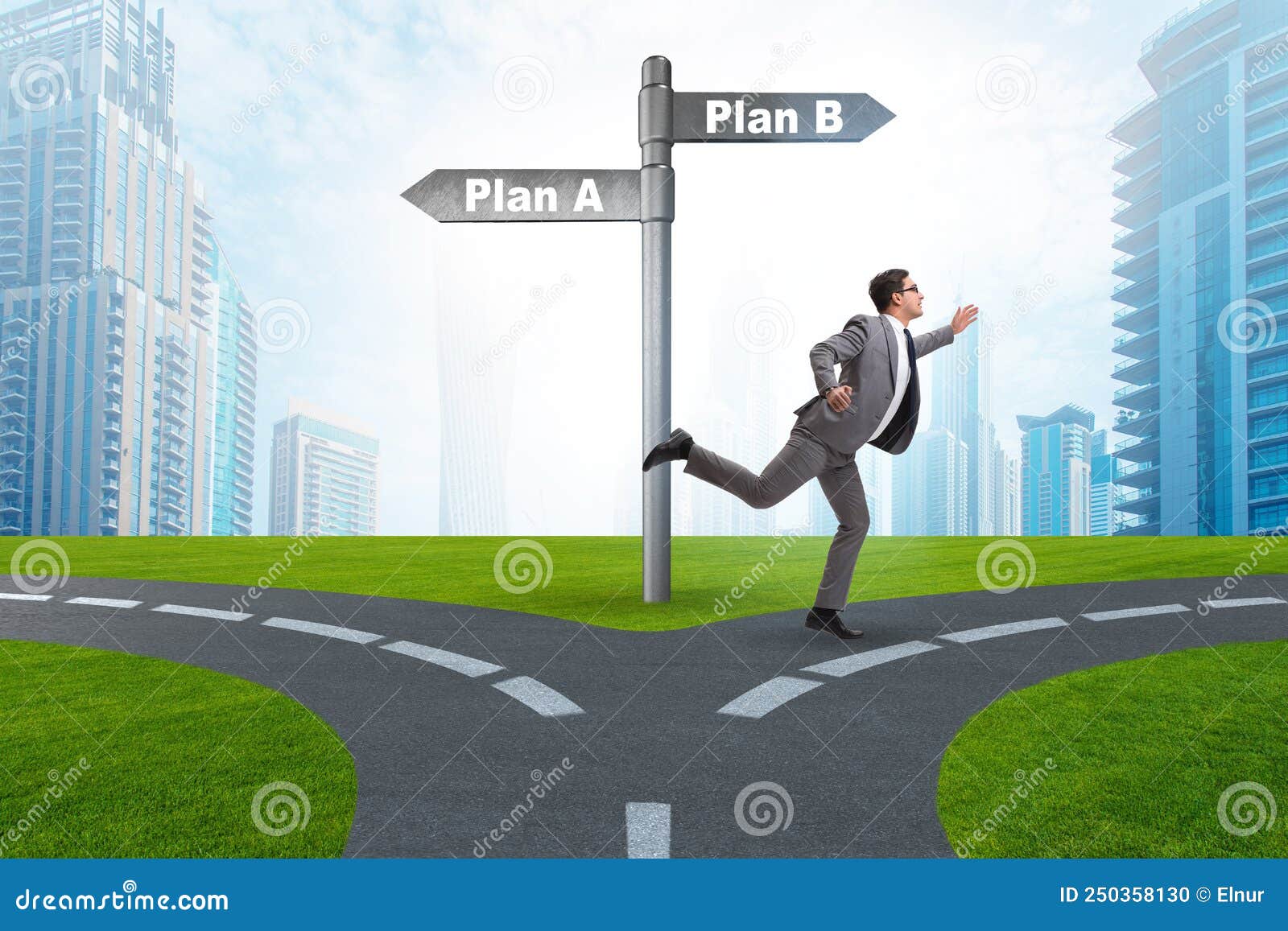 Concept of Choosing between Plan a or Plan B Stock Illustration ...