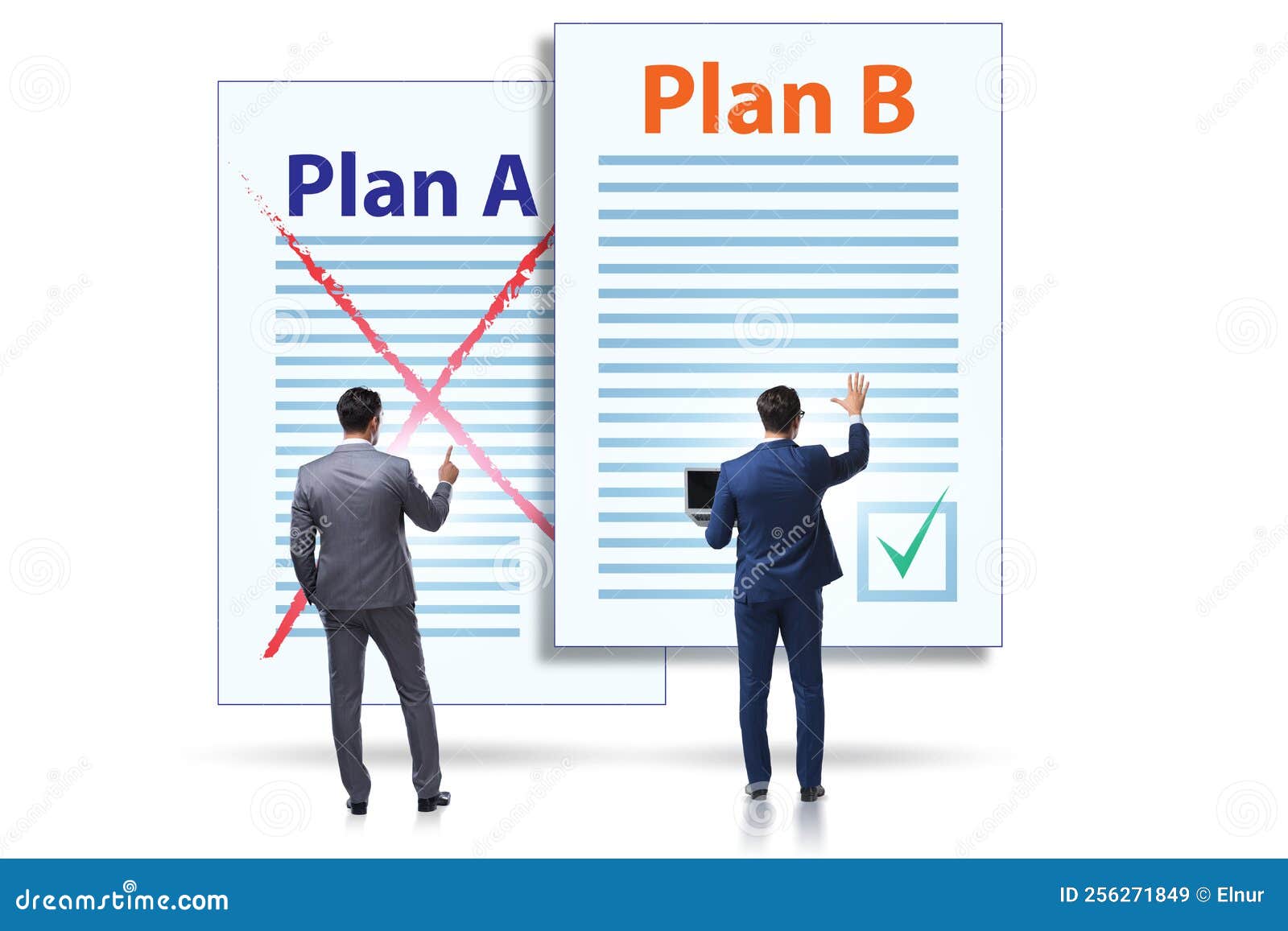 Concept of Choosing between Plan a or Plan B Stock Image - Image of ...