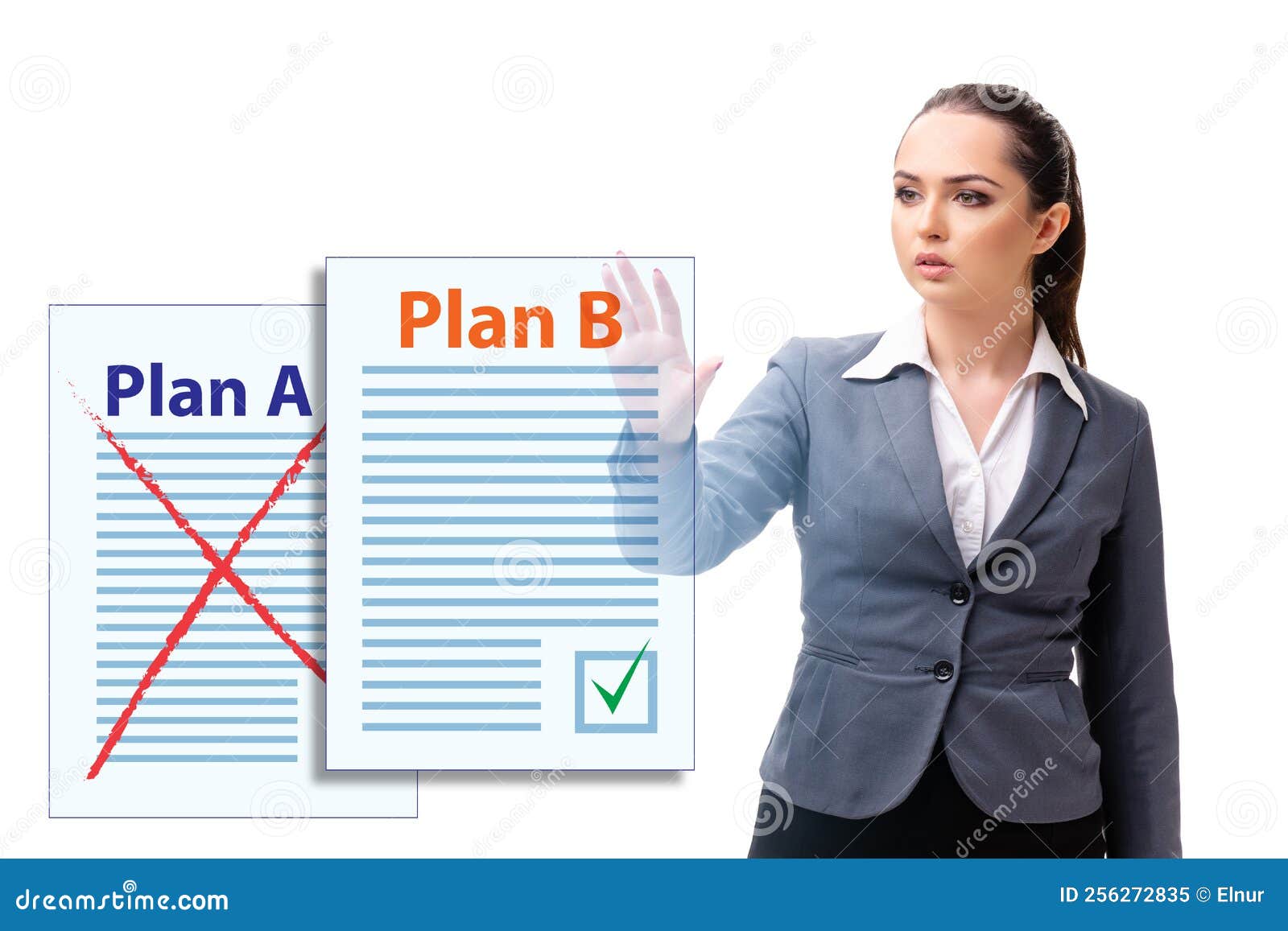 Concept of Choosing between Plan a or Plan B Stock Image - Image of ...