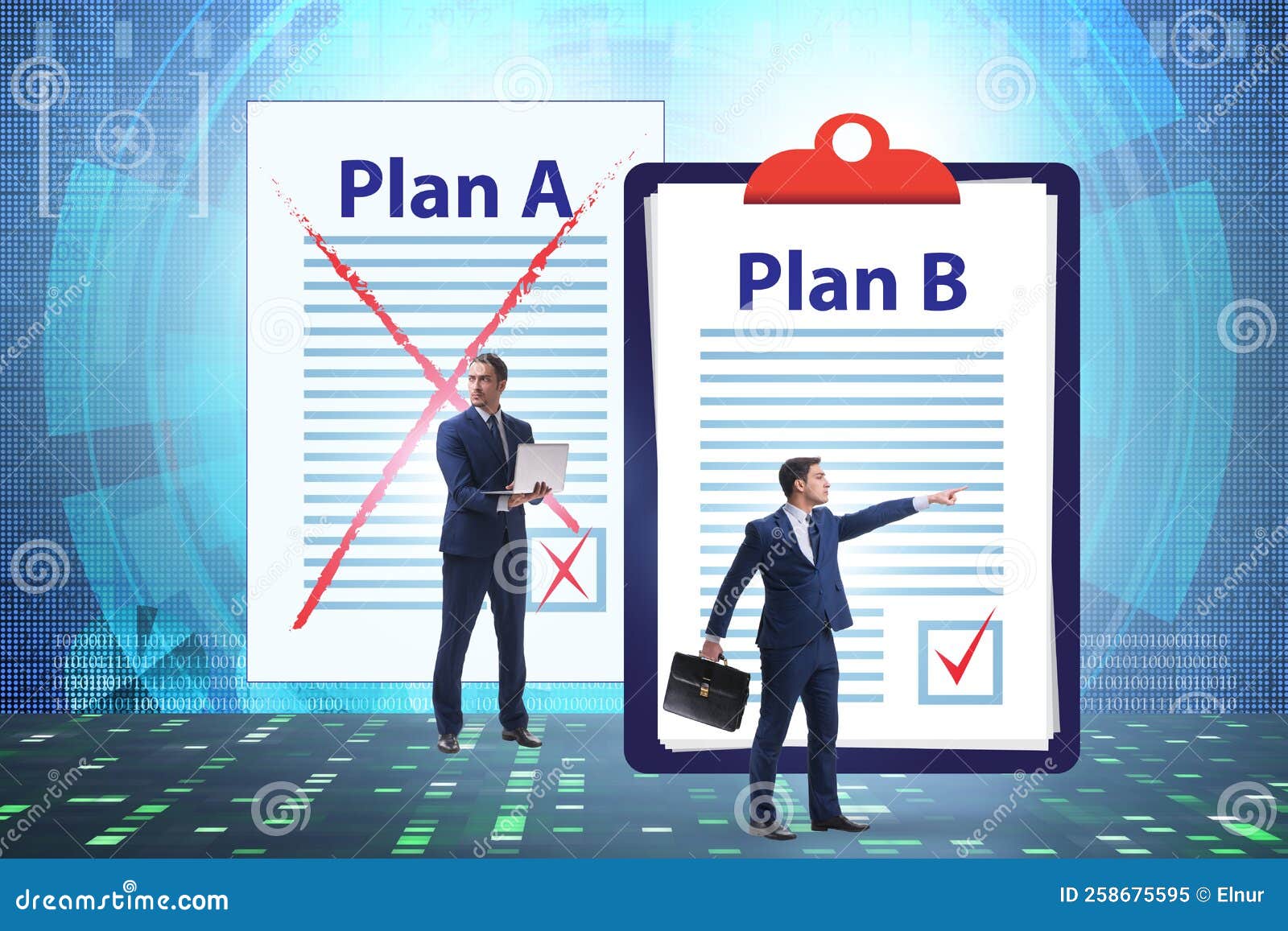 Concept of Choosing between Plan a or Plan B Stock Illustration ...