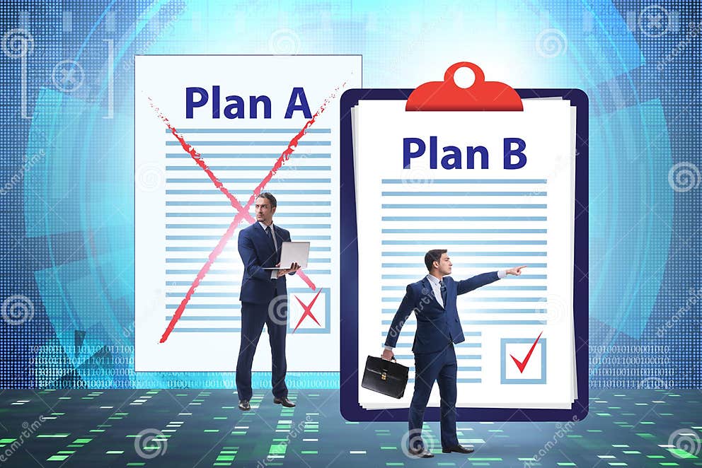 Concept of Choosing between Plan a or Plan B Stock Illustration ...