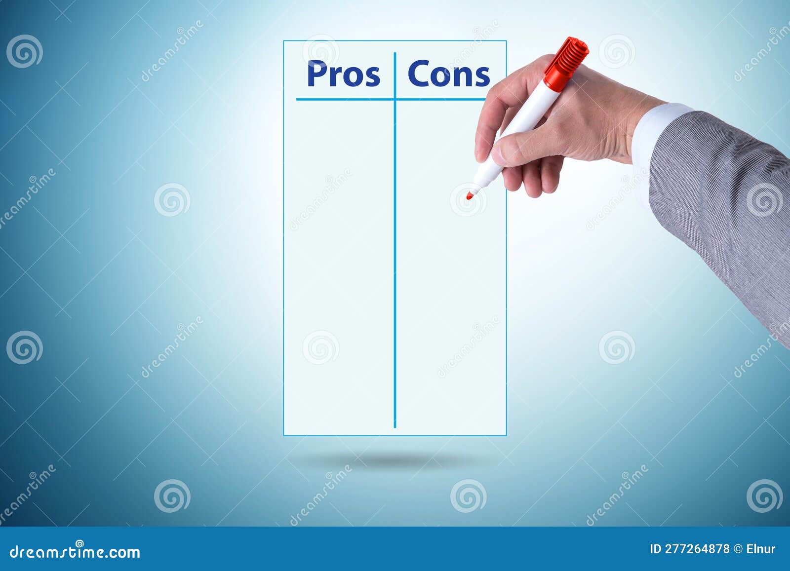 Concept of Choosing Pros and Cons Stock Photo - Image of advantages ...